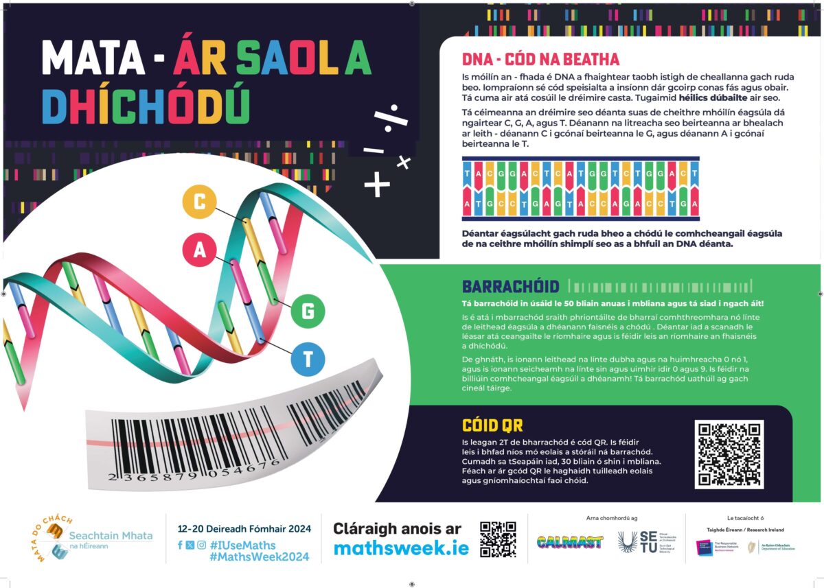 Gaelic Senior Secondary Poster 2024 - Math and codes – MATHS WEEK IRELAND