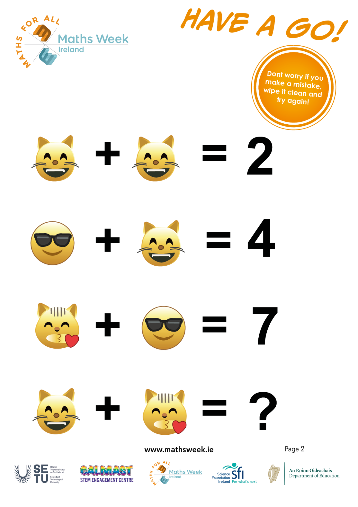 Emoji Puzzles – MATHS WEEK IRELAND