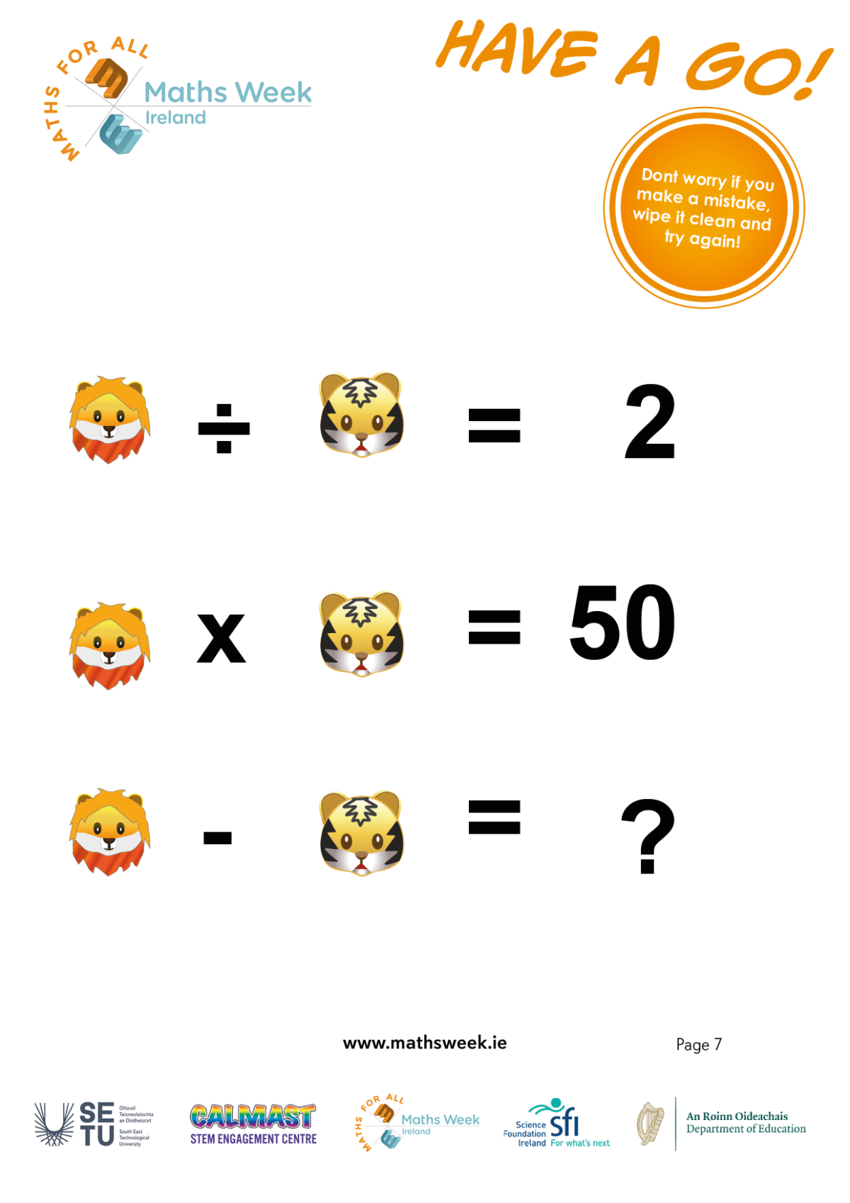Emoji Puzzles – MATHS WEEK IRELAND
