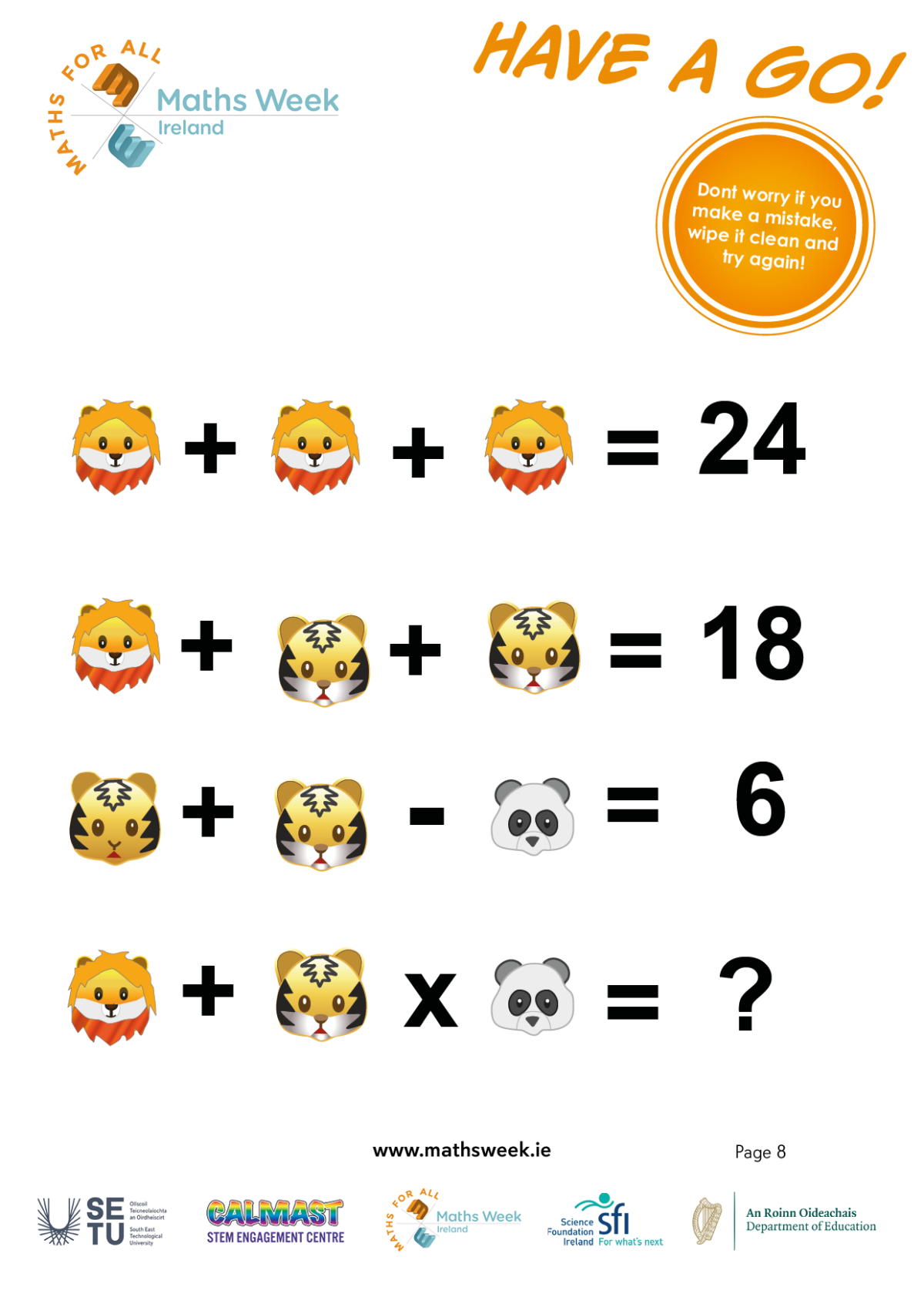 Emoji Puzzles – MATHS WEEK IRELAND